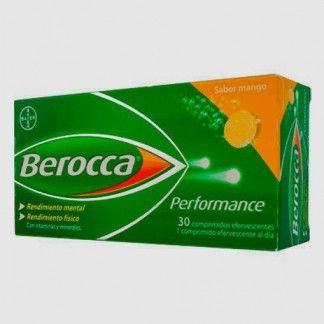 Berocca Plus Performance Mango 30 comprimidos efervescentes.