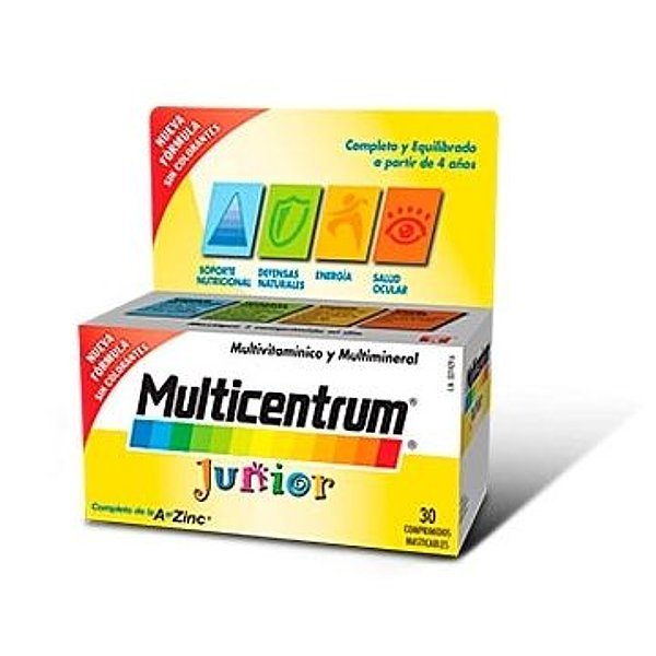 Multicentrum Junior 30 comprimidos masticables. | FARMACIA